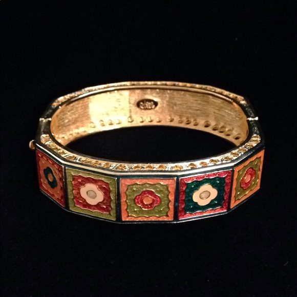 Joan Rivers | Jewelry | Rare Joan Rivers Enamel Flowered Bangle ...